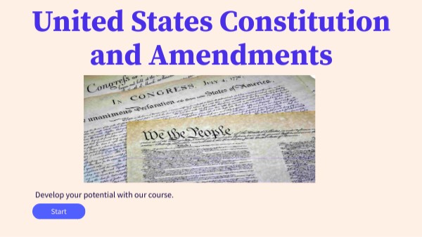 Citizenship: US Constitution and Amendments | Genially