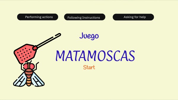 Juego Matamoscas - Classroom commands | Genially