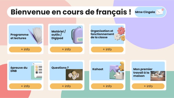 Bienvenue en classe de français 3PM
