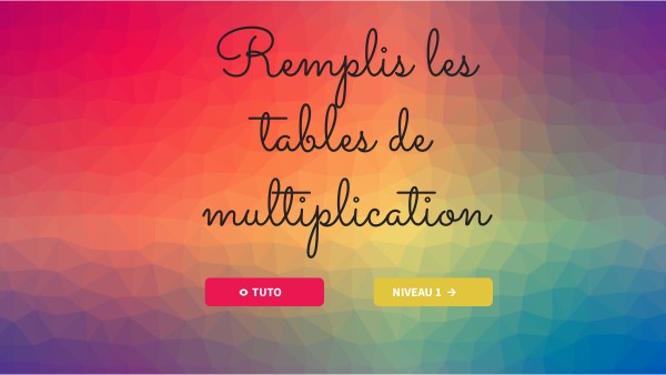 tables à compléter