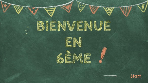 Présentation rentrée 6ème | Genially