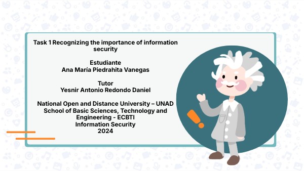 Task 1 Recognizing the importance of information security