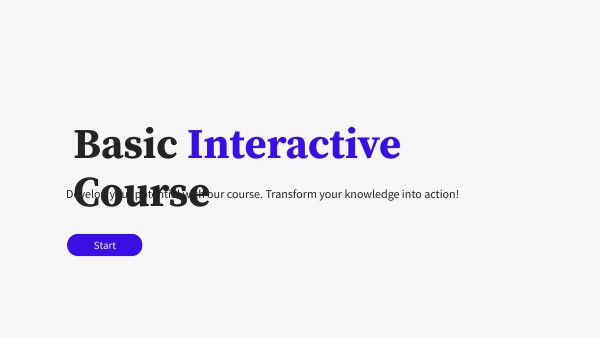 Basic Interactive Course
