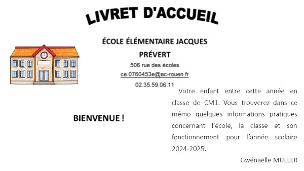 Livret accueil | Genially