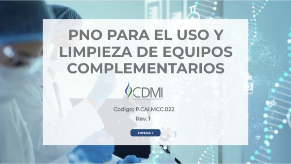 CDMI - PNO PARA EL USO Y LIMPIEZA DE EQUIPOS COMPLEMENTARIOS