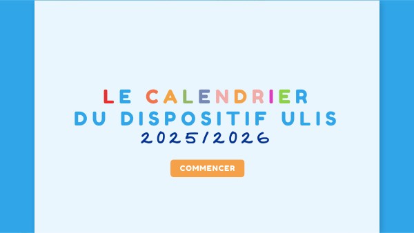 Calendrier Ulis 2024-2025