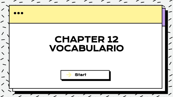 Chapter 12 Vocabulario