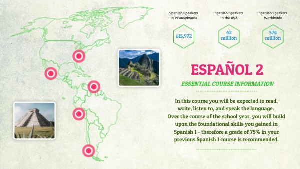 Spanish 2 Course Info
