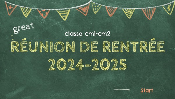 réunion rentrée | Genially