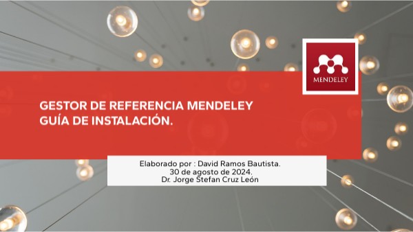 Gestor de referencia MENDELEY | Genially