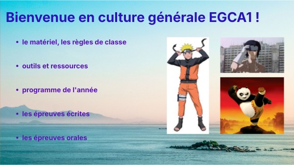 Présentation épreuves culture générale | Genially