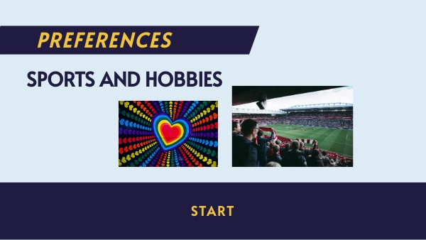 Preferences - Sports and hobbies | Genially