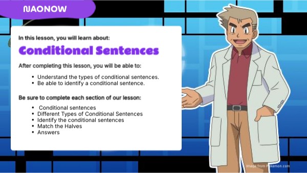 Pokemon Professor Oak L3 Conditional Sentences