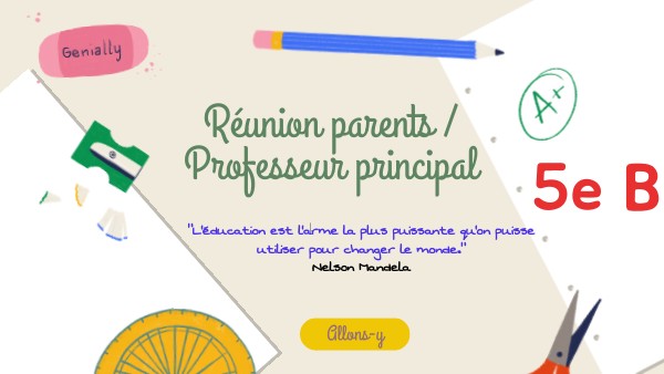Rentree parents PP 5e