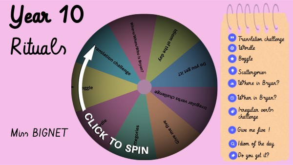 Rituels 3e (2024-2025) | Genially