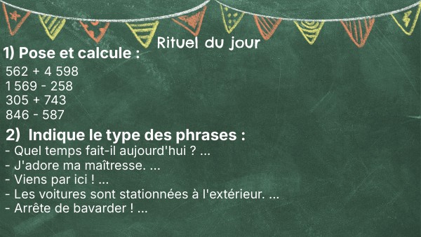 Rituel du jour semaine 1