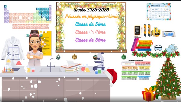 Classe virtuelle de Physique-chimie de Mme Lameira 2025-2026 | Genially