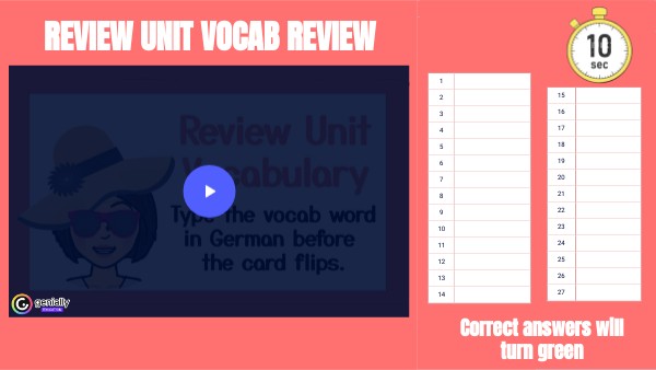 REVIEW UNIT VOCAB PRACTICE