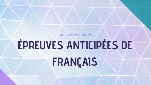 Présentation EAF | Genially