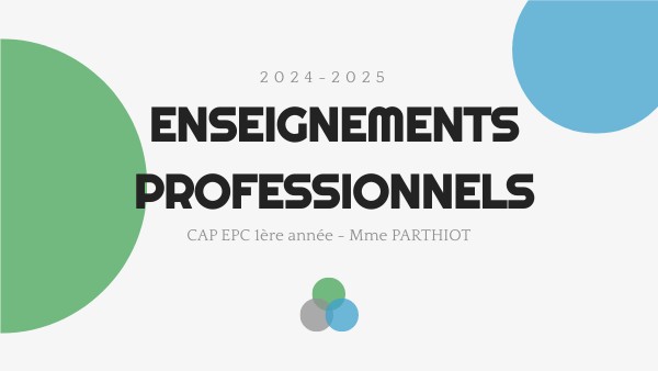 Présentation CAP EPC 1 | Genially