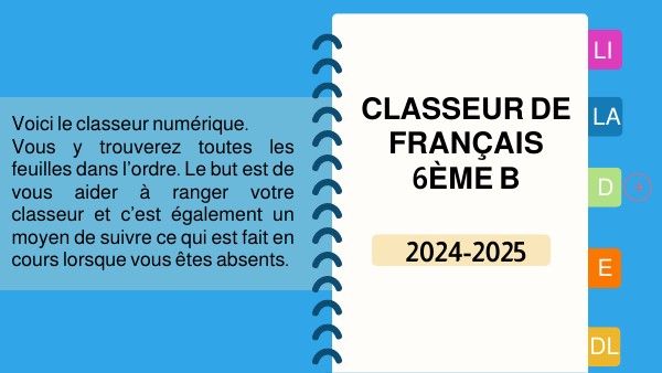 Classeur 6eB 2024-2025