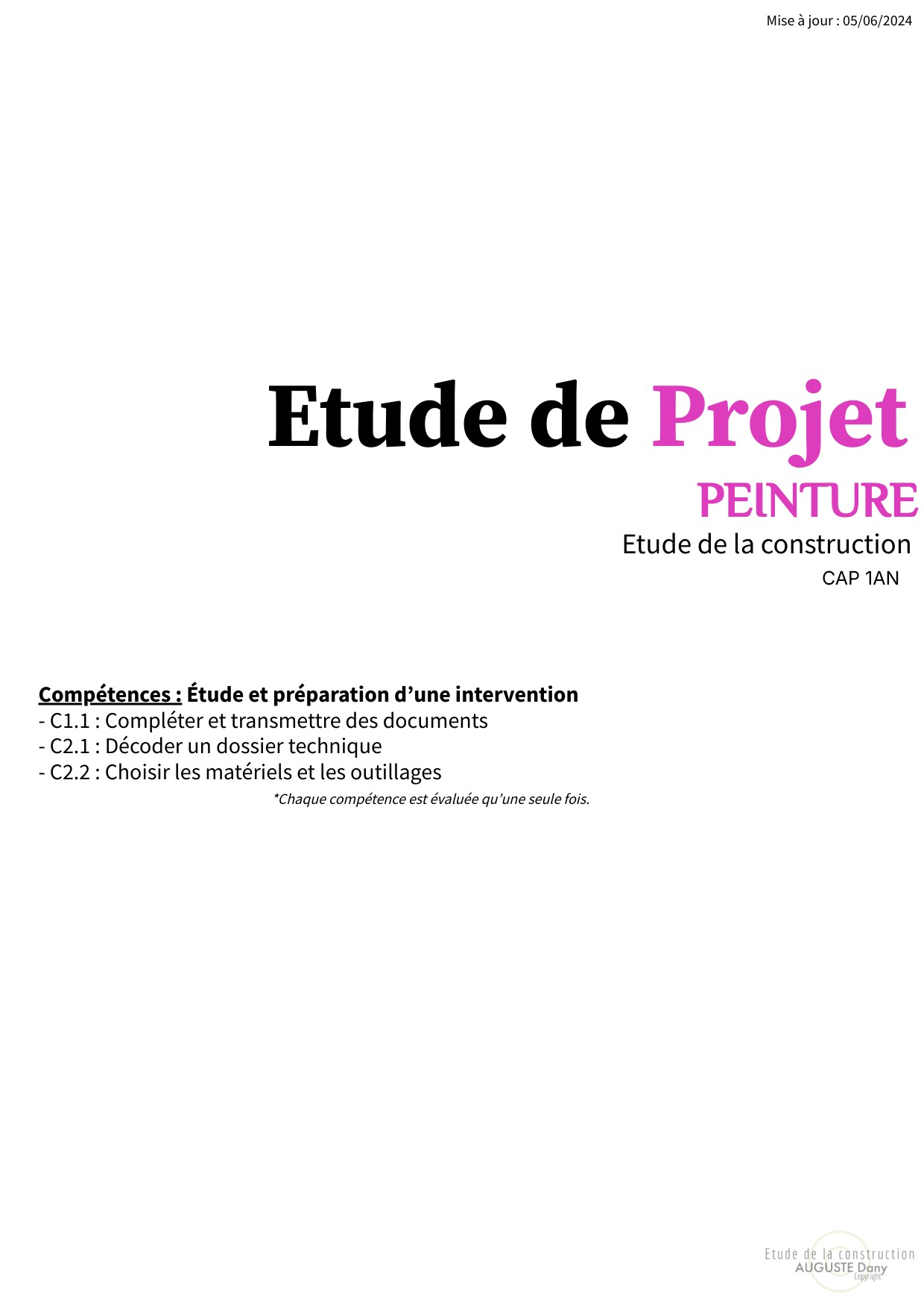 Copie - Etude de projet CAP MPI