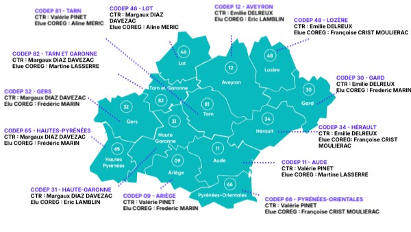 Carte des CODEP | Genially