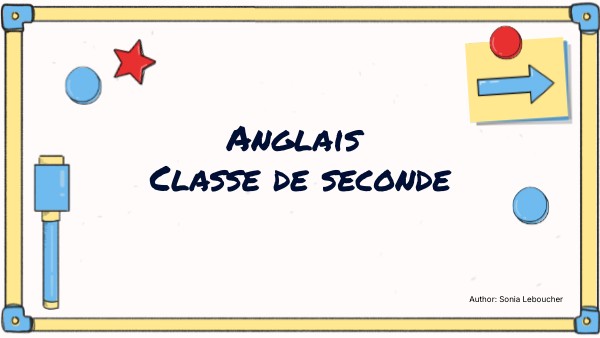 Présentation anglais 2nde | Genially