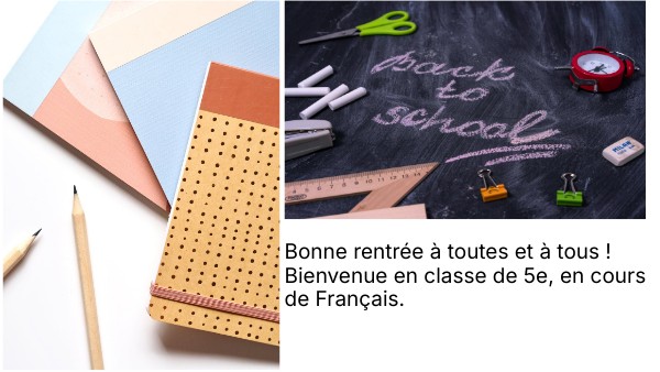 Rentrée 5e | Genially