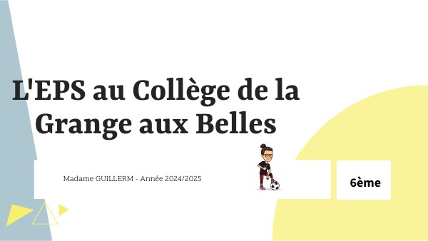 6ème 2024 - Mon année d'EPS