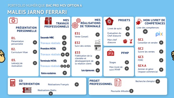 Portfolio - Bac pro MCV | Genially