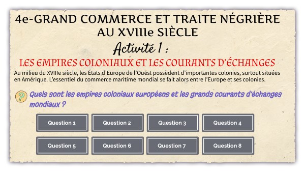 4e-AC1-Les empires coloniaux et les courants d'échanges | Genially