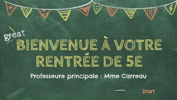 Diapo rentrée 5e | Genially