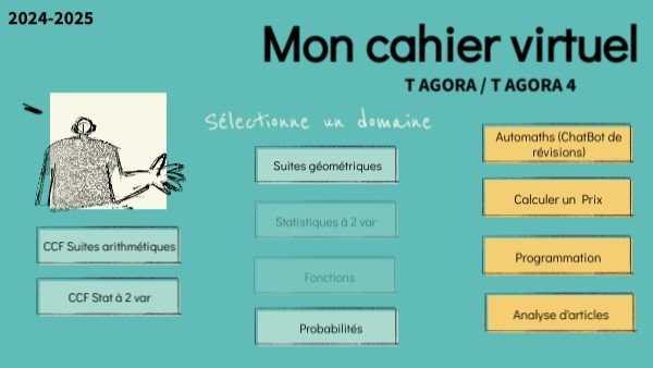 Mon cahier virtuel T AGORA 2024-2025 | Genially