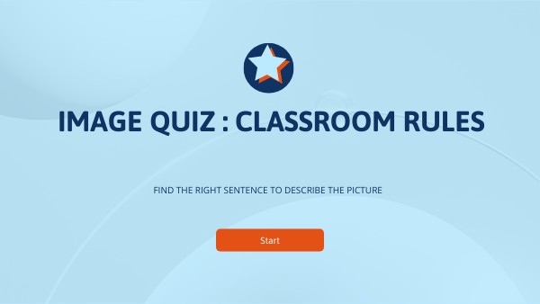 Quiz en images = Classroom rules