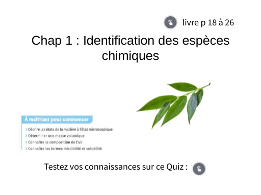 Chap1 complété Identification d'espèces chimiques