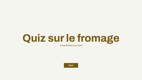 Quiz sur le fromage