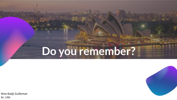 2024 - Do you remember?