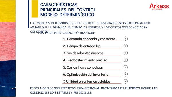 5 II PI I2S4 CARACTERISTICAS DEL CONTROL MODELO DETERMINISTICO