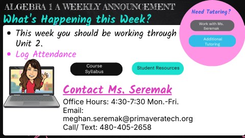 Copy - Algebra 1A Credit Recovery