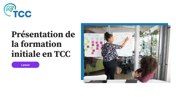 Présentation de la formation initiale en TCC | Genially