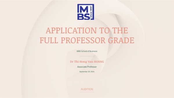 Full Professor Application