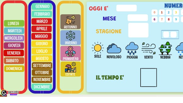 Calendario in inglese | Genially