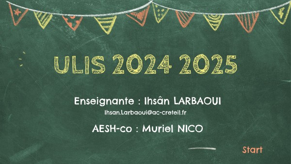 Réunion ULIS 2024 2025 | Genially