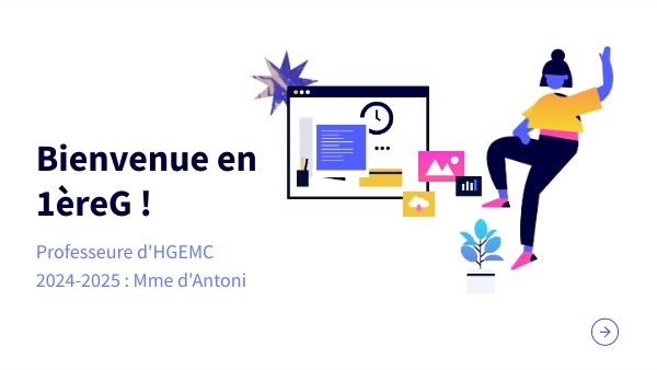 Intro 1ère G - rentrée sept. 2024 | Genially