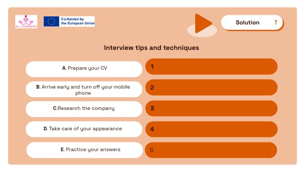 Interview tips and techniques English | Genially