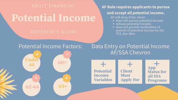 Adult Financial Potential Income