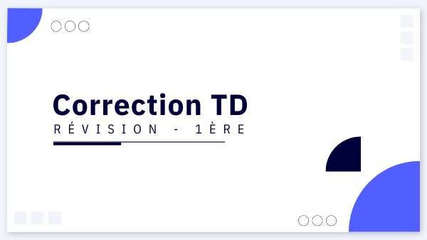 Correction TD MSGN - Révision 1ère | Genially