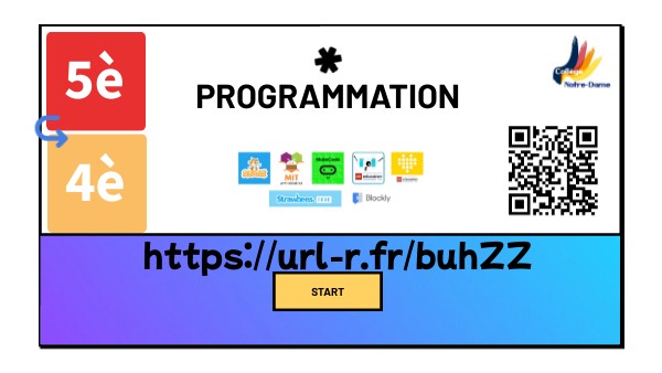Programmation niveau de 5è à 4è