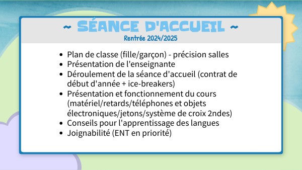 Séance d'Accueil - 2ndes | Genially